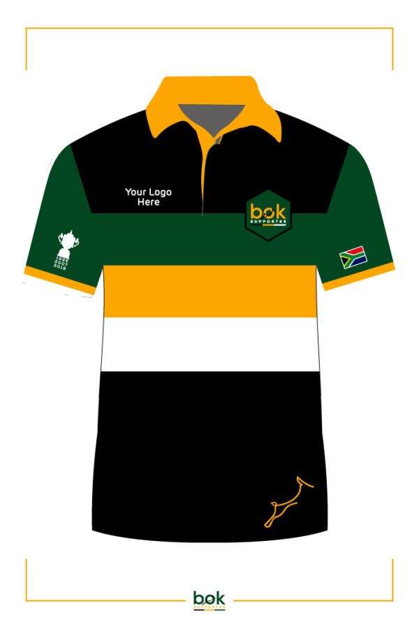 Le Bok Mens Golf Shirt- Limited Edition Springbok Supporter Golfer ...